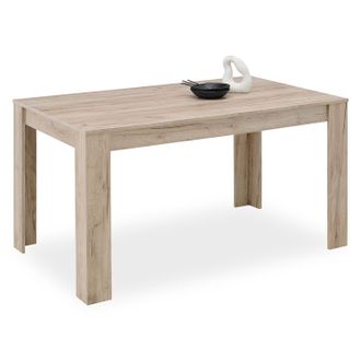 Homestyle4u Esszimmertisch Holz Eiche Tisch K&uuml;chentisch Esstisch 135x80 cm Holztisch Esszimmer Wohnzimmer K&uuml;che 2926