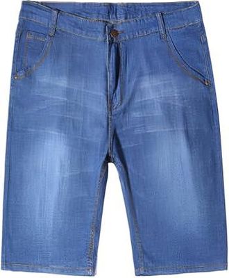 Generic Jean Homme Jeans Homme Short Homme &Eacute;t&eacute; Fin Ample Droit Grandes Tailles - Pantalon Large Tendance pour Hommes Costauds en Saison Chaude