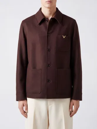 Valentino Garavani Surchemise en laine vierge avec logo VLogo Signature