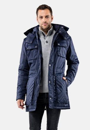 Vincenzo Boretti Winterjacke Stehkragen mit abnehmbarer Kapuze