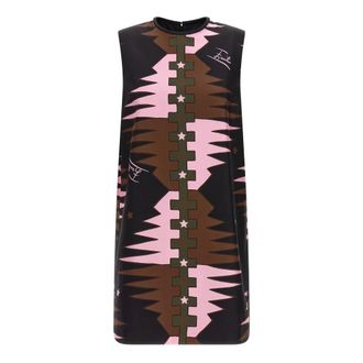 Pucci Valdimontone Print Seidenkleid - - Dresses - Damen - Mehrfarbig - L