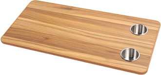 Generic Hamwesh Ersatz f&uuml;r Wohnmobil-Tischplatte, 31,5 X 15,7 Zoll, Rechteckige Holz-Ponton-Boots-Tischplatte mit 2 Getr&auml;nkehaltern, f&uuml;r Yacht, Anh&auml;nger, Mari