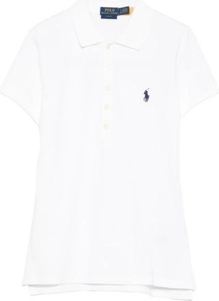 Ralph Lauren Femme, Tops, Blanc, Taille: 40 FR Pull &agrave; Col Polo et Manches Courtes