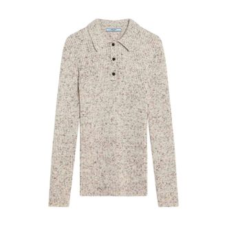 Prada Maglia Serafino - - Tops - Damen - Beige - L