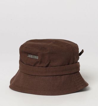 Jacquemus Bucket Hat aus Baumwolle mit verstellbarem Kordelzug und Metall-Logo