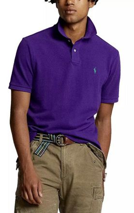 Polo Ralph Lauren Poloshirt Polohemd Classic Fit Hemd Gen&auml;hter Saum/Kante - B&uuml;ndchen aus Rippenstrick - Seitenschlitze
