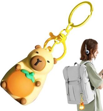 Generic Joli porte-cl&eacute;s - Pendentif lumineux super mignon, porte-cl&eacute;s amusant en forme de poup&eacute;e pour sacs, sacs &agrave; dos et cl&eacute;s, adorable porte-cl&eacute;s animal pou