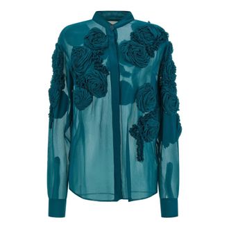 Dries Van Noten Femme, Blouses et Chemises, Vert, Taille: 44 FR Chowsa Shirt