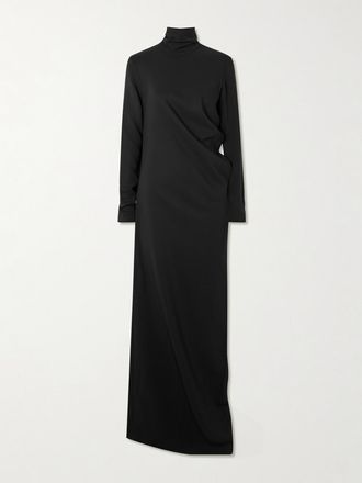 Toteme Maxikleid Aus Jersey Mit Rollkragen - Schwarz