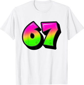 BDAZ 67 Meme Graffiti Pink Gr&uuml;n T-Shirt