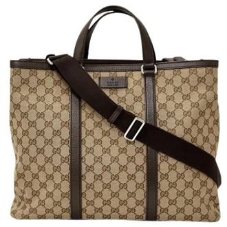 Gucci unisex, Pre-owned, Beige, Taille: ONE Size Sac cabas GG Canvas Vintage Pre-owned