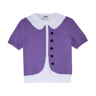 Moschino Maglia Trompe LOeil - - Knitwear - Damen - Lila - L