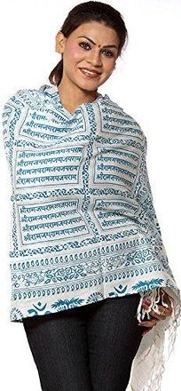 Exotic India Hindou Châle de Prière ivoire avec imprimé Sri Ram Jai Ram Jai Jai Ram M