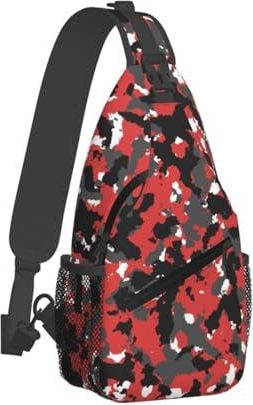 Generic Sacoche Bandouliere Motif camouflage Multifonction Sac De Poitrine Casual Sac &agrave; Dos Militaire pour Voyage Homme Camping