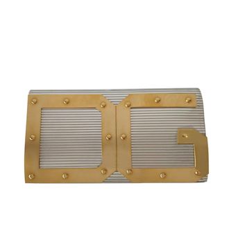 Dolce & Gabbana Python Panelled Epi Leather Clutch