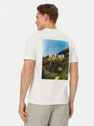 Tommy Hilfiger T-Shirt Logo Graphic MW0MW42389 Wei&szlig; Regular Fit