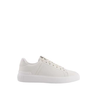 Balmain Monochrome Creme Leder Sneakers - - Shoes - Herren - Beige - 39 EU