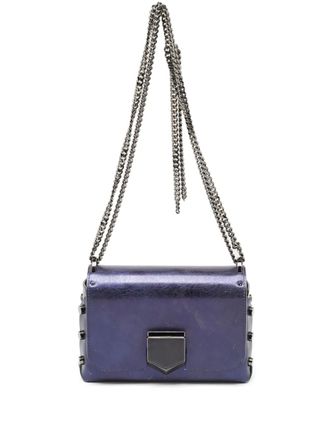 Jimmy Choo London sac porté épaule en cuir à effet métallisé - Bleu