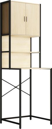 MID.YOU Mid.you Waschmaschinenschrank, Honigeiche, Holzwerkstoff, 64x189x48 cm, Waschk&uuml;che, Waschmaschinenschrank