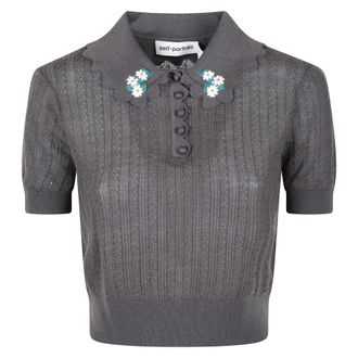 Self Portrait Femme, Tops, Gris, Taille: 40 FR Rs26194T Polo