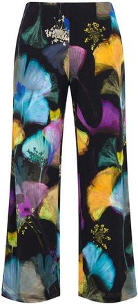 Ulla Popken Schlupfhose Slinky-Hose Ginkgo-Design Biesen Elastikbund