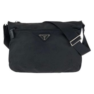 Prada Pre-owned Sac bandouli&egrave;re en nylon Tessuto - Femme - Pre-owned - Noir - Taille: ONE Size