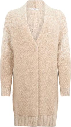 PESERICO Femme, Pulls, Beige, Taille: 48 FR Cardigan ouvert textur&eacute;