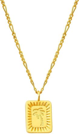 Glanzst&uuml;cke M&uuml;nchen Halskette - Sterling Silber Halskette Palme - Gr. unisize - in Gold - f&uuml;r Damen