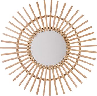 Univers D&eacute;cor UNIVERS-DECOR Spiegel Rattan Sonne Atmosphera, Miroir Rotin Bois, 58 cm
