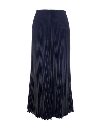 Fabiana Filippi Womens Skirt Pleated Printed Midnight Blue Polyester