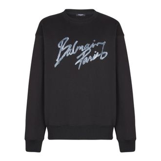 Balmain Sweatshirt aus Baumwolle mit Print - - Sweatshirts & Hoodies - Herren - Schwarzk - 2XL