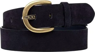 Twinset Ceinture en daim avec logo - Femme - Accessoires - Bleu - Taille: S