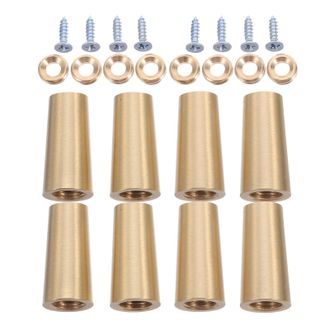 NUOBESTY Messing M&ouml;belbeine 8 St&uuml;ck mit Rutschfesten Pads f&uuml;r Holztabletts und Schmuckk&auml;stchen 30mm H&ouml;he Stabile Tischbeine f&uuml;r Servierbretter und Sofas im Woh