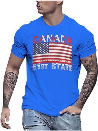 Generic T-shirts d&eacute;t&eacute; pour hommes tendance et d&eacute;contract&eacute;s pour la course &agrave; pied 2025, t-shirts amples pour sorties, t-shirts mignons pour hommes, bleu, 3XL