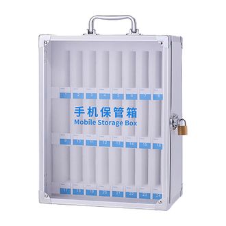 Generic Handy-Aufbewahrungsbox f&uuml;r Klassenzimmer, Handy-Schrank, Tragbares Design mit Griff, Inklusive 1 Vorh&auml;ngeschloss und 2 Schl&uuml;sseln, f&uuml;r B&uuml;ro, Labor und