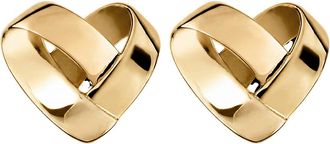Edenly Origami Herz Ohrstecker - 750er Gelbgold (18 Karat)