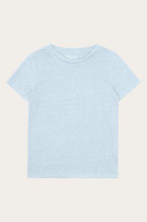 Knowledge Cotton Apparel Damen vegan T-Shirt Reg Leinen Skyway Hellblau