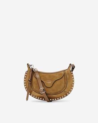 Isabel Marant Sac Moon Pocket En Cuir Velours - - Taupe - - Isabel Marant