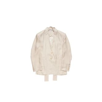 Acne Studios Einreihige karierte Jacke - - Jackets - Damen - Beige - S