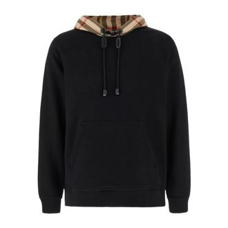 Burberry Homme, Sweatshirts et sweats &agrave; capuche, Noir, Taille: 2XL SweaT-shirt &agrave; capuche Check