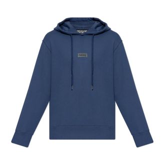 Versace Jeans Couture Sweatshirt mit Logo-Applikation - - Sweatshirts & Hoodies - Herren - Blau - S