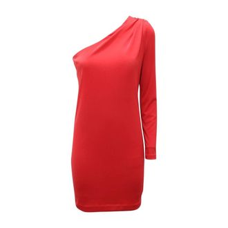 Guess Femme, Robes, Rouge, Taille: 38 FR Robe asymétrique