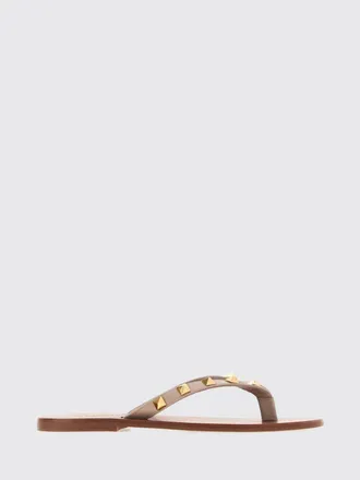 Valentino Garavani Rockstud Flache Zehentrenner-Sandalen aus Leder mit Nieten
