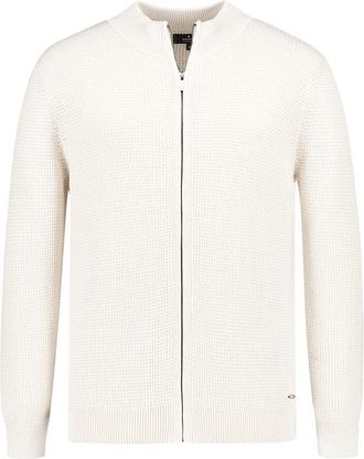 Ragman Herren Cardigan beige unifarben