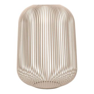 Blomus Laterne Lito | Nomad | Gr&ouml;&szlig;e L | 33L x 33B x 45H cm | Kerzenhalter Beige | Windlicht aus Edelstahl | Laterne Deko | Indoor Windlicht Gro&szlig;