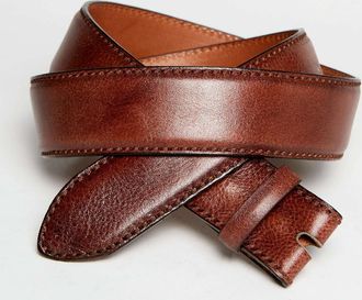 Reptiles House Aura- Kalbsleder Gürtel - Mahagoni