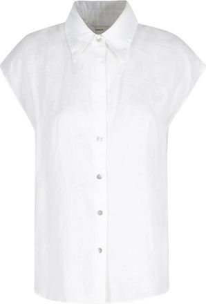 Vince Femme, Blouses et Chemises, Blanc, Taille: 40 FR Shirt With Hooded Sleeves