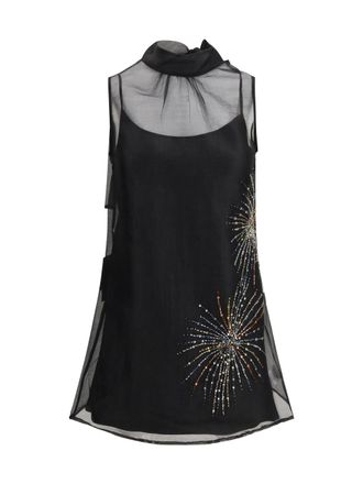 Staud Womens Dress Albee Mini Firework Outer: Polyester