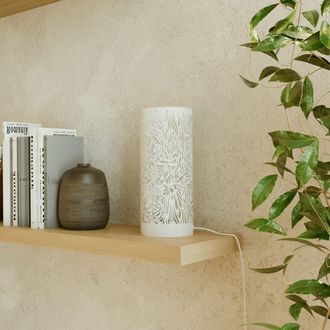 Inspire Tischleuchte 1 Leuchtmittel- FRELLA - 1 x E27 60 W - H.28,5 CM - Metall - Weiß - Nachttischlampe