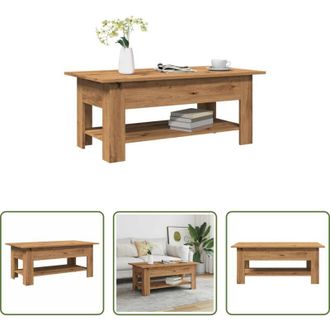 vidaXL vidaXL Table basse ch&ecirc;ne artisanal - Table basse ch&ecirc;ne artisanal 102x55x42 cm bois ding&eacute;nierie